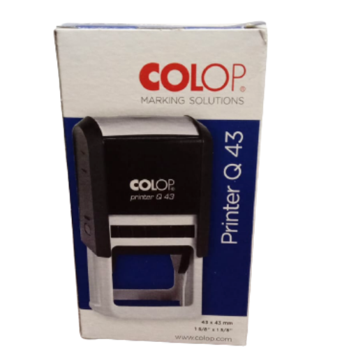 SELLO COLOP Q 43 MEDIDA 43 X 43 MM TINTA NEGRO AUTOENTINTABLE