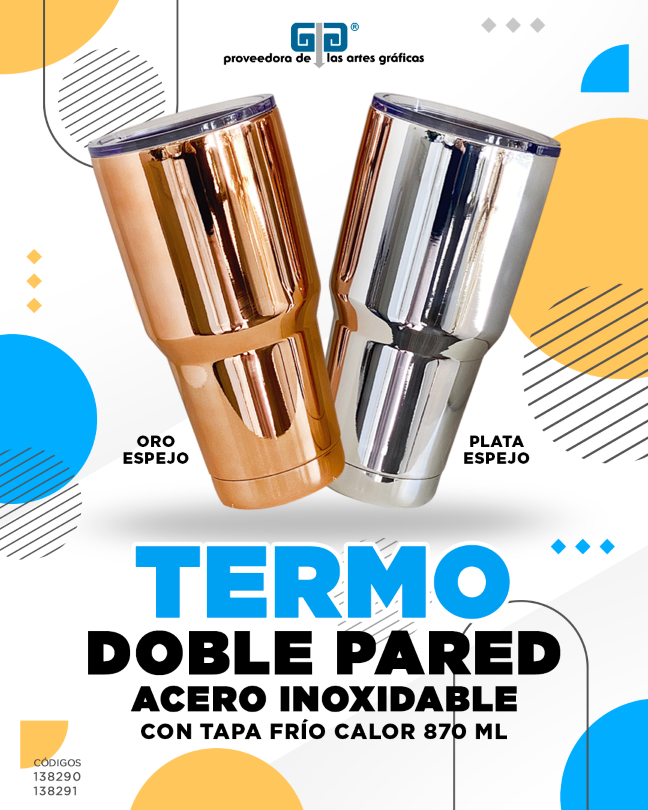 TERMO DOBLE PARE RUBBER DORA C/TAPA FRIO Y CAL 600 ML