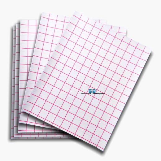 PAPEL TRANSFER GALAXY PLUS 21.5 28 CMS CON 25 HOJAS RESPALDO ROJO PARA