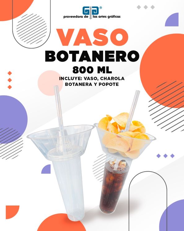VASO BOTANERO CON POPOTE 800 ML