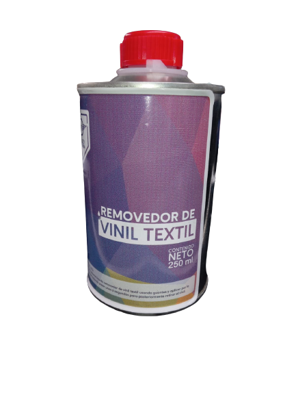 REMOVEDOR LIQUIDO PARA VINIL TEXTIL Y TRANSFER 250 ML.